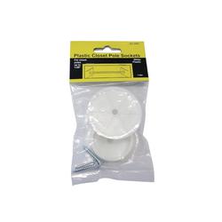 1-3/8" White Plastic Closet Rod Socket - 1 Pair at Menards®