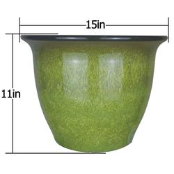 Master Garden™ 15" Plastic Green Planter at Menards®