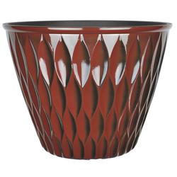 Master Garden™ 13" Plastic Red Carved Design Planter at Menards®