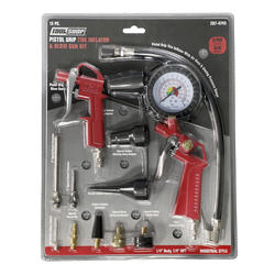 Tool Shop® Pistol Grip Tire Inflator and Blow Gun Kit - 15 Piece at ...