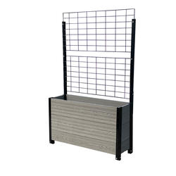 EverBloom Deep Trough Planter Grey with Trellis at Menards®