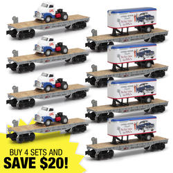8-Piece 10-1/2" O Gauge DT&I Flatcar with 1954 GMC® Tractor & Trailer ...