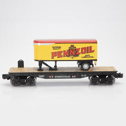 8-Piece 10-1/2" O Gauge Flatcars with 1954 GMC®Tractor & Trailer Sets ...