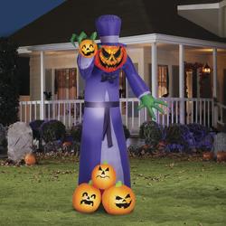 Pumpkin Hollow™ 8'6" Lighted Animated Pumpkin Reaper Halloween ...