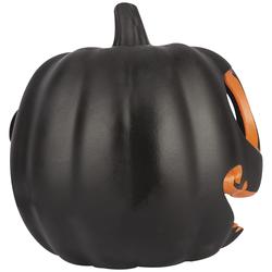 Pumpkin Hollow™ 9" LED Smiling Black Jack-O'-Lantern Halloween Blow ...