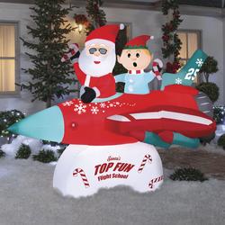 Enchanted Forest® 7'6" Santa Scene Inflatable at Menards®
