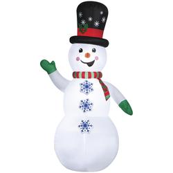 Enchanted Forest® 8'4" LED Animated Snowman with Spinning Snowflake ...