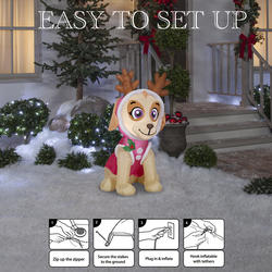 Nickelodeon® Airblown® 3'6" LED Paw Patrol Skye in Pink Snow Outfit and ...