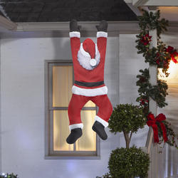 Enchanted Forest® 4'11" Roof-Hanging Santa at Menards®