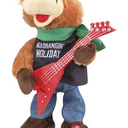 Enchanted Forest® 14" Animated Highland Cow Rocker Playing Guitar ...