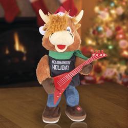 Enchanted Forest® 14" Animated Highland Cow Rocker Playing Guitar ...