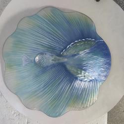 Enchanted Garden® 18" Peacock Glass Birdbath at Menards®