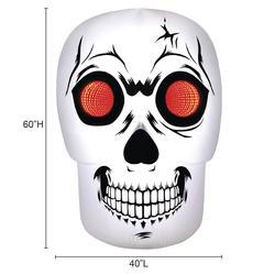 Pumpkin Hollow™ 5' LED Infinity Mirror Skull Halloween Inflatable at ...