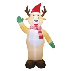 Enchanted Forest® 20' LED Giant Reindeer with Santa Hat Christmas ...