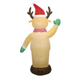 Enchanted Forest® 20' LED Giant Reindeer with Santa Hat Christmas ...