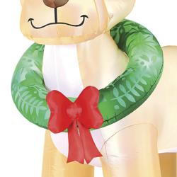 Enchanted Forest® 8' LED Reindeer with Wreath Christmas Inflatable at ...