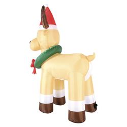 Enchanted Forest® 8' LED Reindeer with Wreath Christmas Inflatable at ...
