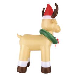 Enchanted Forest® 8' LED Reindeer with Wreath Christmas Inflatable at ...