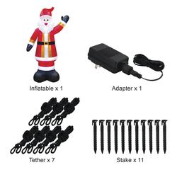 Enchanted Forest® 20' LED Giant Santa Christmas Inflatable at Menards®