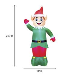 Enchanted Forest® 20' LED Giant Christmas Elf Inflatable at Menards®