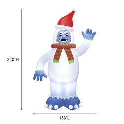 Enchanted Forest® 20' LED Giant Yeti with Santa Hat Christmas ...