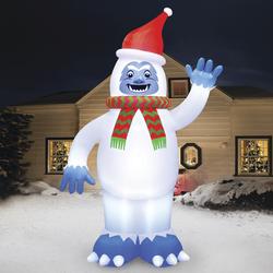 Enchanted Forest® 20' LED Giant Yeti with Santa Hat Christmas ...