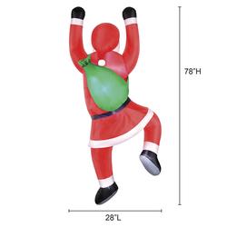 Enchanted Forest® 6'6" Hanging Santa Inflatable at Menards®