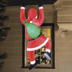 Enchanted Forest® 6'6" Hanging Santa Inflatable at Menards®