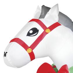 Enchanted Forest® 6' LED Rocking Horse Christmas Inflatable at Menards®