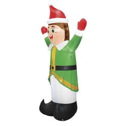 Enchanted Forest® 20' LED Giant Elf with Hands Up Christmas Inflatable ...