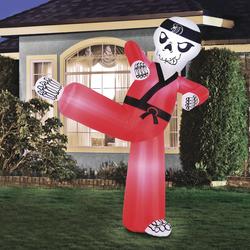 Pumpkin Hollow™ 6'6" Kung Fu Skeleton Inflatable at Menards®