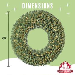 Enchanted Forest® 60" Prelit LED Noble Fir Artificial Wreath at Menards®