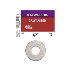 Grip Fast® 1/2" Grade 2 Hot-Dipped Galvanized Flat Washer - 18 Count at ...