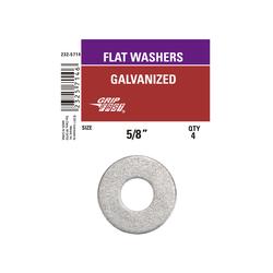 Grip Fast® 5/8" Grade 2 Hot-Dipped Galvanized Flat Washer - 4 Count at ...