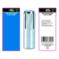 Grip Fast® 1/4" Zinc Drop-In Anchor - 6 Count at Menards®