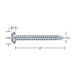 Grip Fast® #6 x 3/8" Combo Drive Zinc Pan Head Sheet Metal Screw - 200 ...