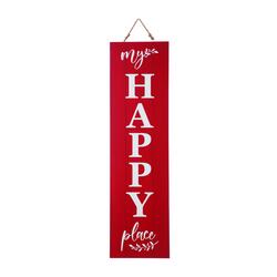 Enchanted Garden™ 3'4" "My Happy Place" Porch Sign Outdoor Wall Art at ...