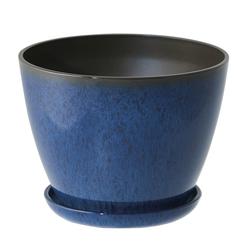 Master Garden™ 7-3/4" Blue Plastic Planter with Saucer at Menards®