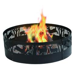 Backyard Creations® 36" Whitetail Deer Steel Fire Ring at Menards®