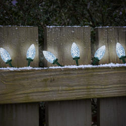 Enchanted Forest® 105-Light Pure White Faceted C7 Christmas String ...