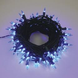 Enchanted Forest® 210-Light Blue Faceted Mini Christmas String Light ...