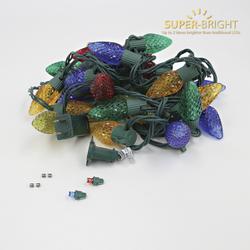 Philips 35-Light Multicolor Faceted C9 Christmas String Light Set at ...