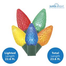 Philips 35-Light Multicolor Faceted C9 Christmas String Light Set at ...