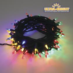 Philips 100-Light Multicolor Smooth Mini Christmas String Light Set at ...