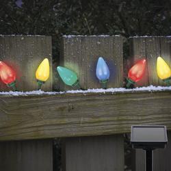 Philips 40-Light Solar Multicolor Ceramic C9 Christmas String Light Set ...