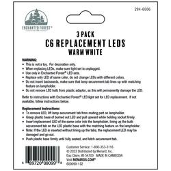 Enchanted Forest® 3-Pack Faceted C6 LED Replacement Lights - Assorted ...