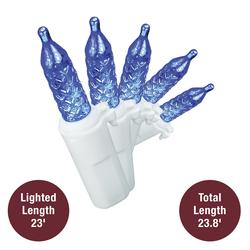 Enchanted Forest® 70-Light Blue Faceted Mini Christmas String Light Set ...