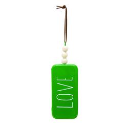 Enchanted Forest® 5.9" Green Love Metal Tag Ornament at Menards®