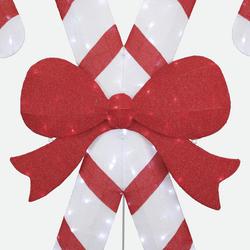 Enchanted Forest® 6'8" LED Candy Canes with Bow at Menards®