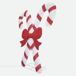 Enchanted Forest® 6'8" LED Candy Canes with Bow at Menards®